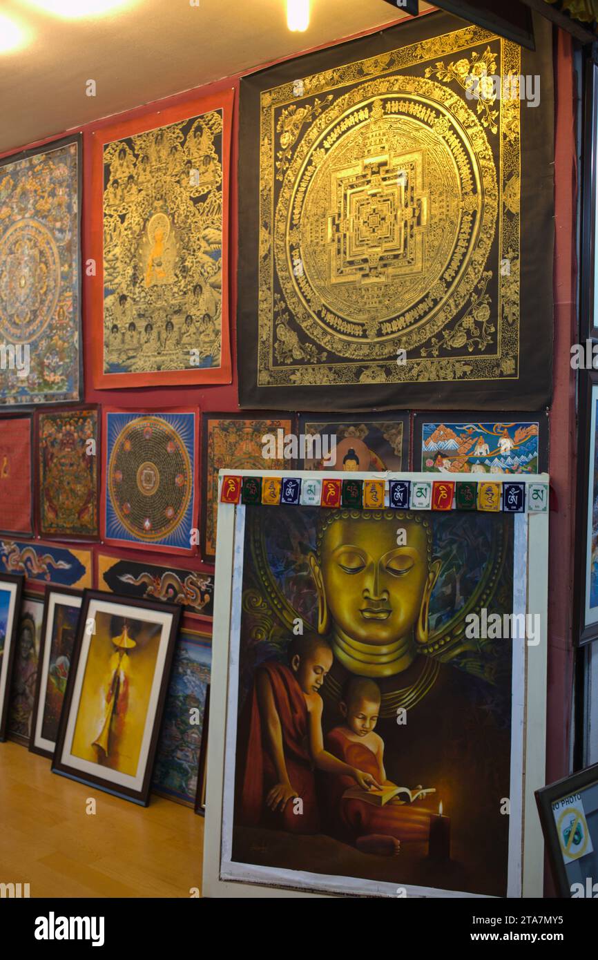 Nepal, Pokhara, street scene, shops, shopping Stock Photo - Alamy
