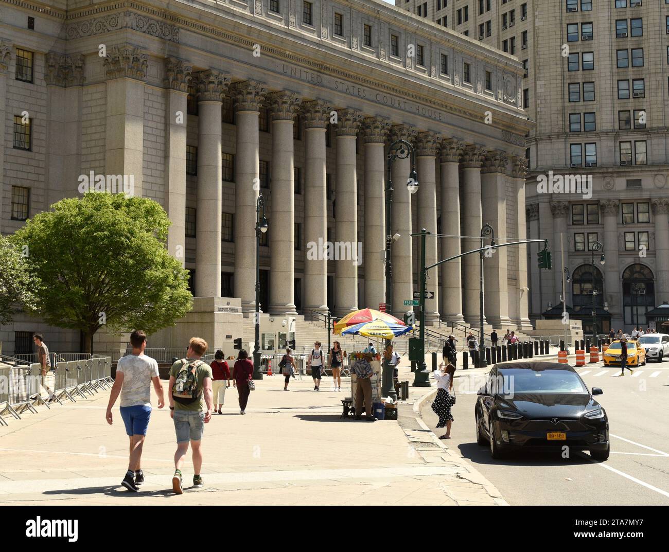 New York, USA - May 24, 2018: People near the Thurgood Marshall ...