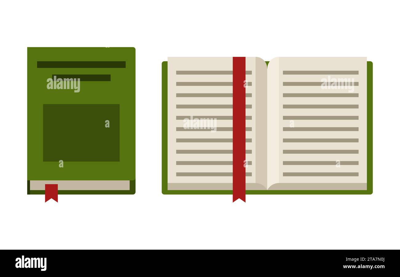 Book open and close isolated on white background. Vector illustration ...