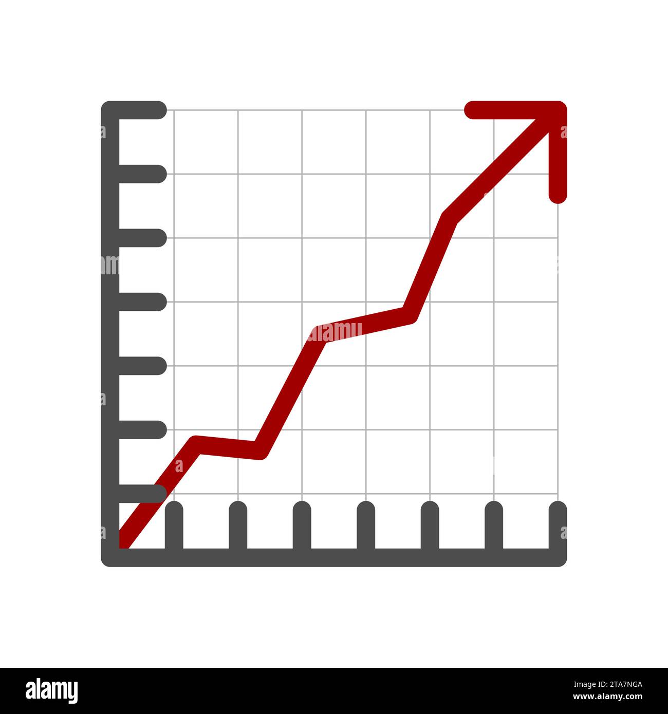 Economy growth icon isolated on white background, infographic, growth falling economy, business ...