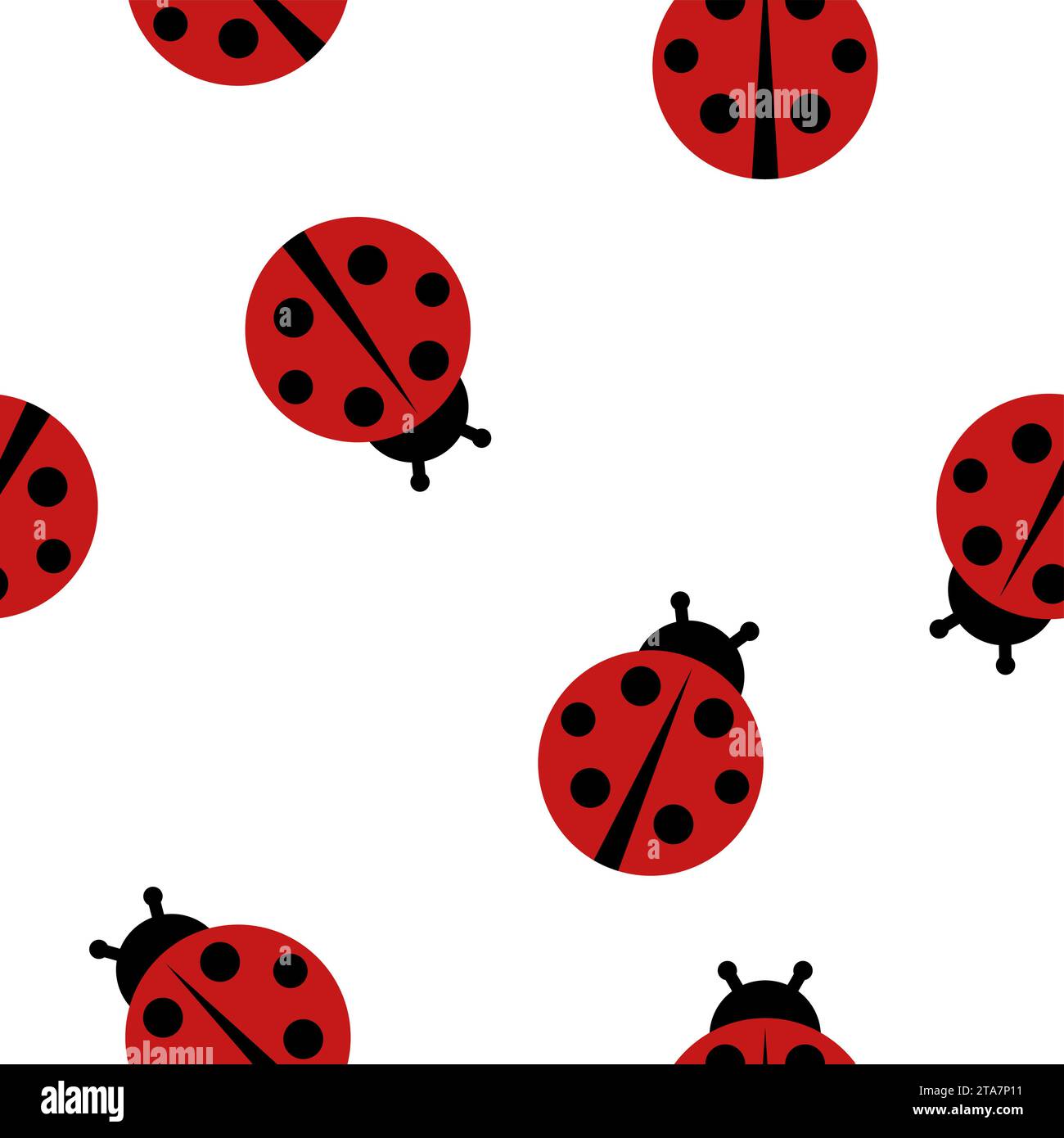 Ladybug seamless pattern background. Vector illustration Stock Vector ...