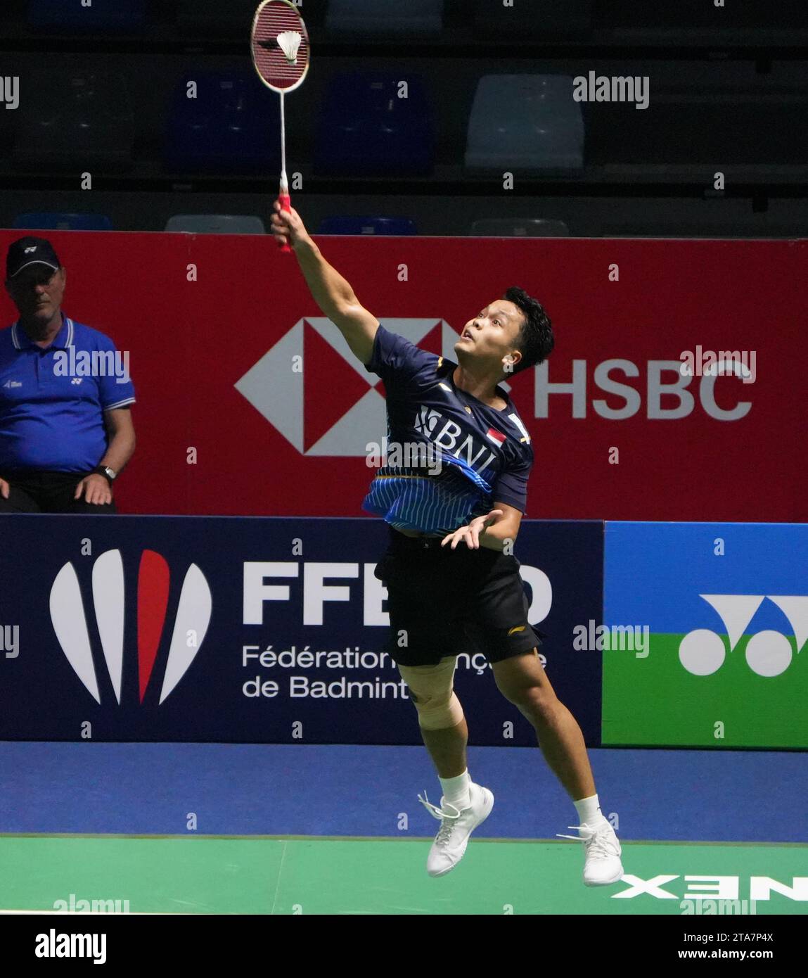 Anthony Sinisuka Ginting of Indonesia during the Yonex Internationaux de France 2023, Super 750 ...