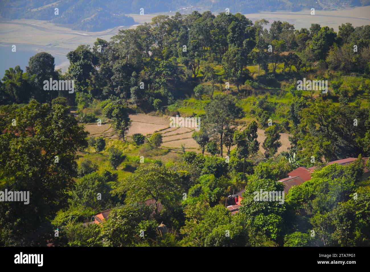 Nepal, Pokhara, Sarangkot, Himalayan foothills, landscape, scenery ...