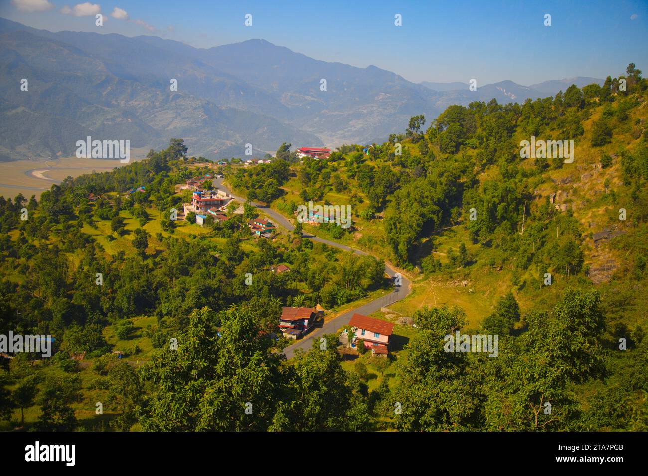 Nepal, Pokhara, Sarangkot, Himalayan foothills, landscape, scenery ...