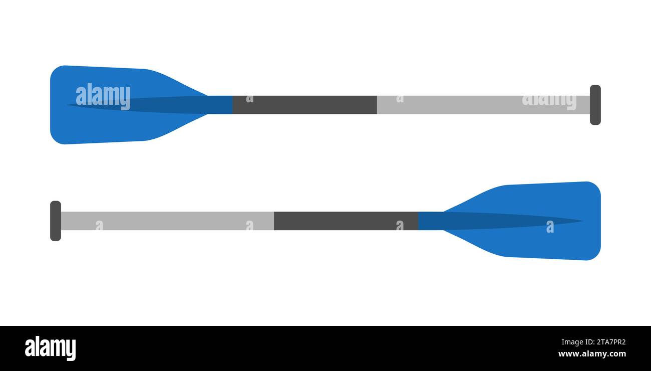 Two Oars Isolated On White Background Rowing Oars Water Sport Icon Of Boat Oars Stock Vector