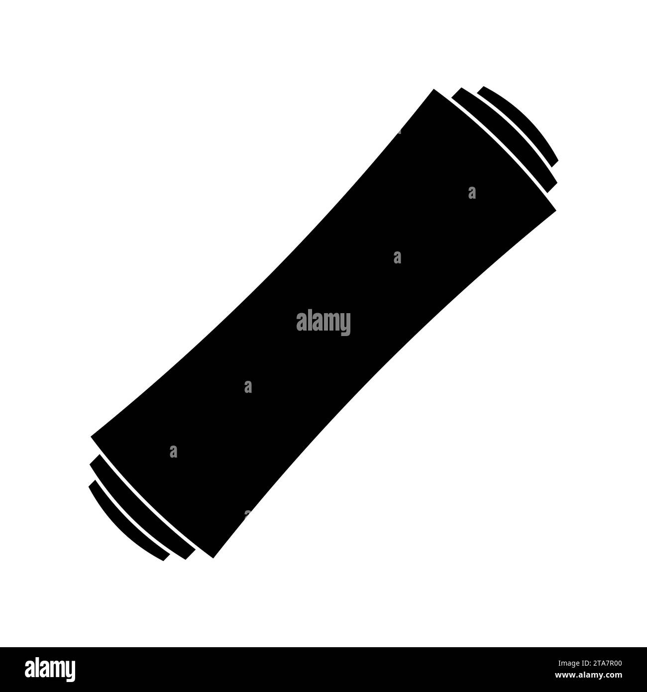 Rolled up scroll paper icon isolated on white background Stock Vector ...