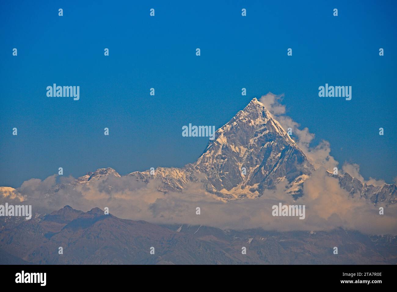 Nepal, Pokhara, Himalayas, Annapurna Range, Machhapuchhare, Fishtail ...