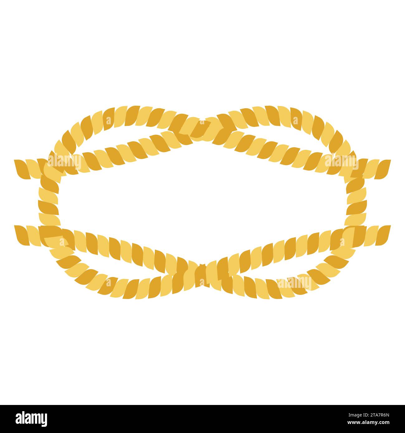 Square knot icon. Two twisted ropes intertwined. Flat knot. Reef knot ...