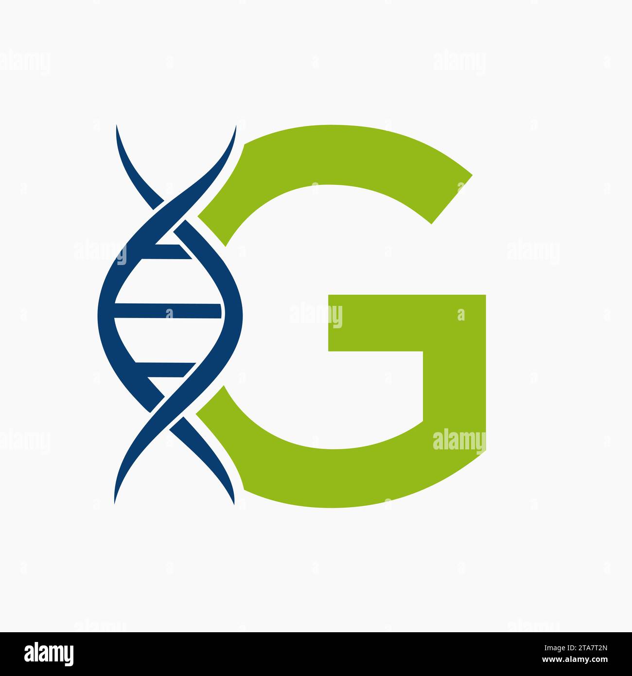 Dna Logo On Letter G, Genetics Logotype, Medicine Symbol Stock Vector ...
