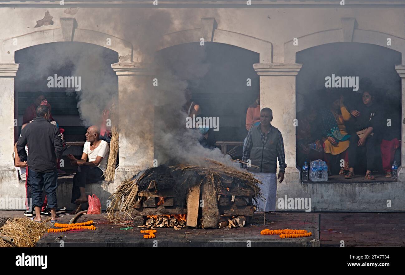 Nepal, Kathmandu Valley, Pashupatinath, Hindu temple, cremation ...