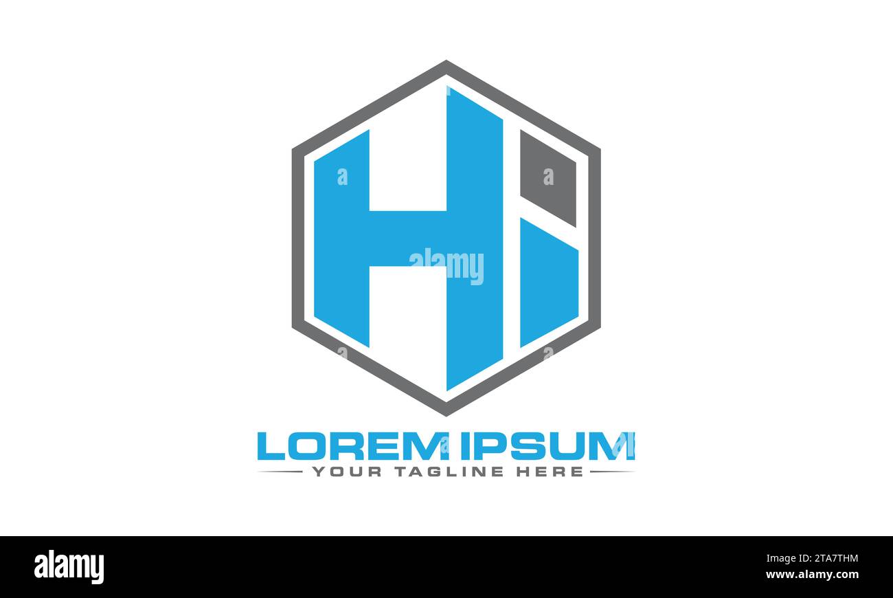 HI Logo Design Unique and Professional Logo Design Stock Vector Image ...