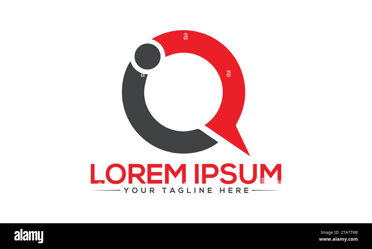 iq Logo design Unique and Professional Logo Design Stock Vector Image ...