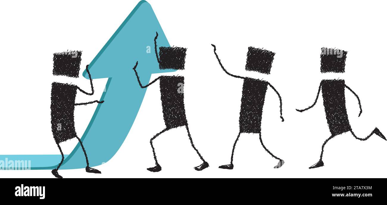 Stick figure arrow hi-res stock photography and images - Alamy