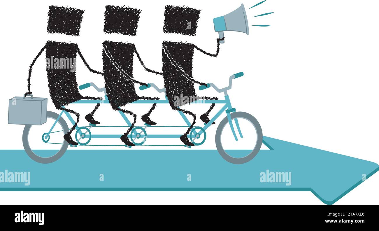 Teamwork on three group Stock Vector Images - Alamy