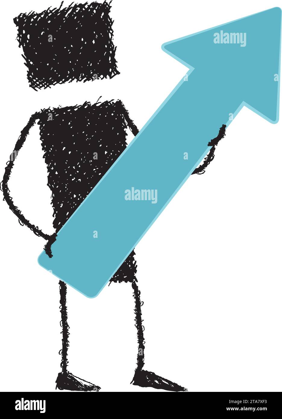 Businessman pointing stick Cut Out Stock Images & Pictures - Alamy