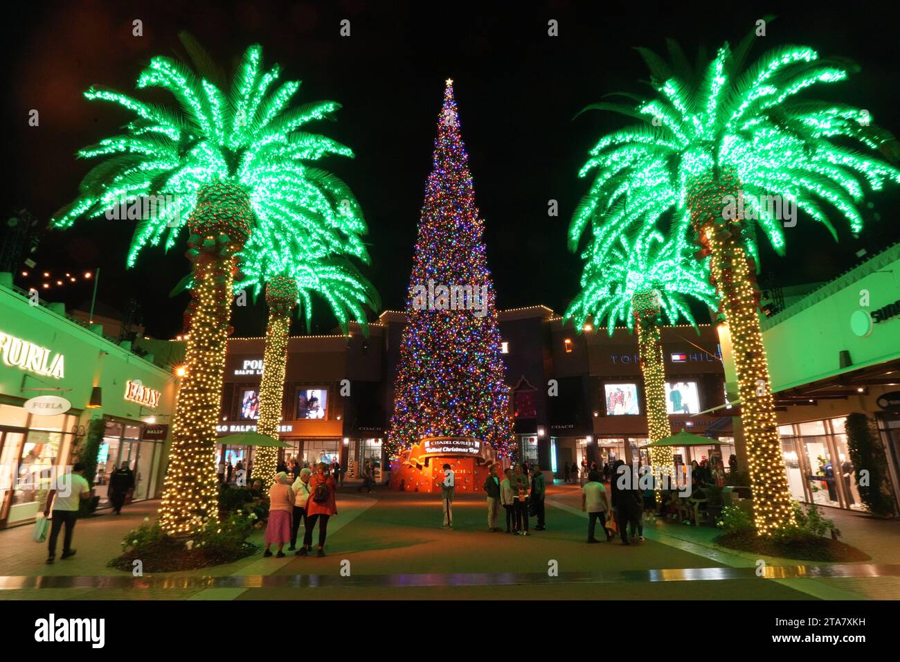 A Christmas tree at the Citadel Outlets, Tuesday, Nov. 21, 2023, in Los ...