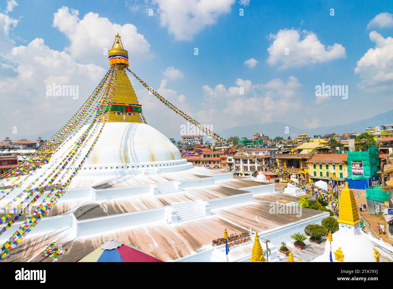 UNESCO World heritage Boudhanath Stupa aka Bouddha in Kathmandu, Nepal ...