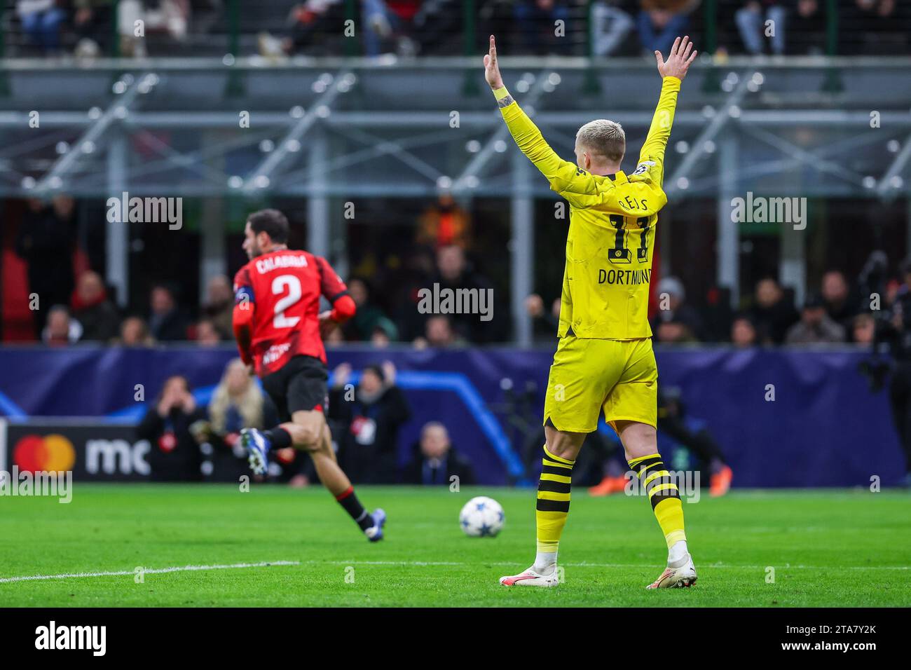 Marco Reus of Borussia Dortmund celebrates uring UEFA Champions League ...