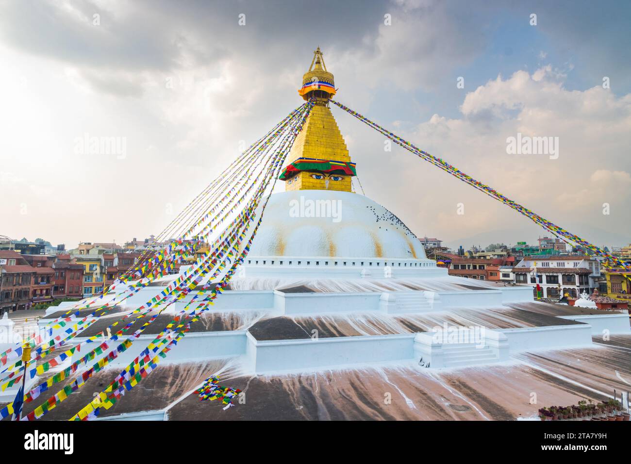 UNESCO World heritage Boudhanath Stupa aka Bouddha in Kathmandu, Nepal ...