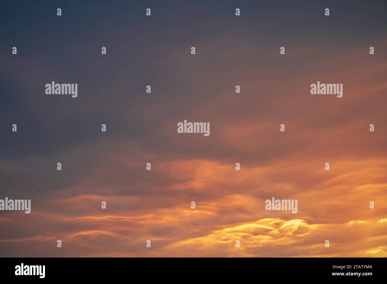 beautiful orange dramatic clouds at sunset Stock Photo - Alamy