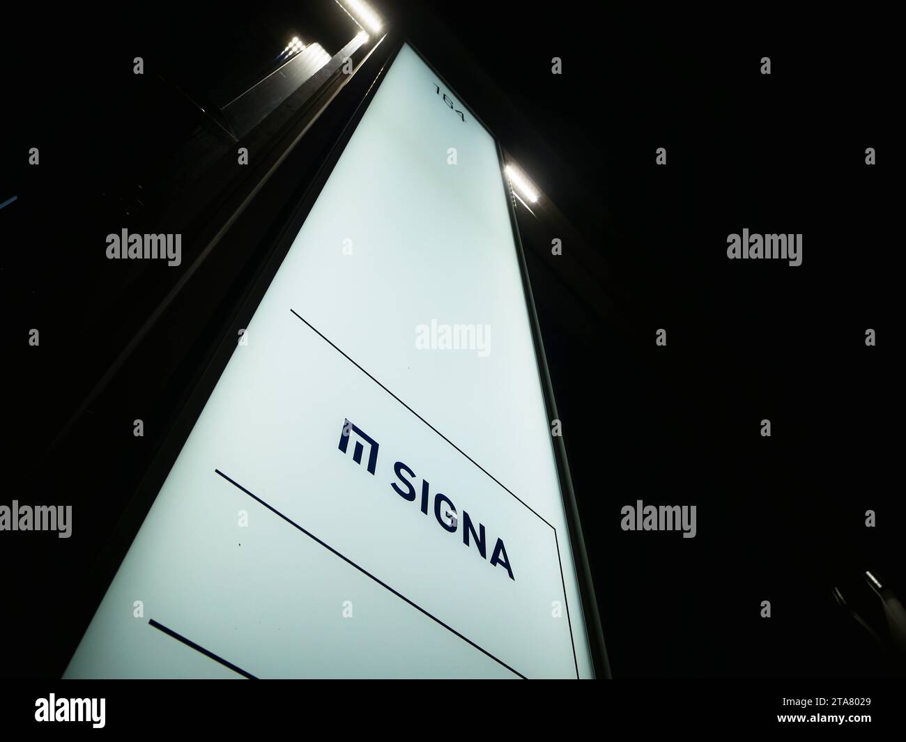 Berlin, Germany. 27th Nov, 2023. The German headquarters of the Signa ...