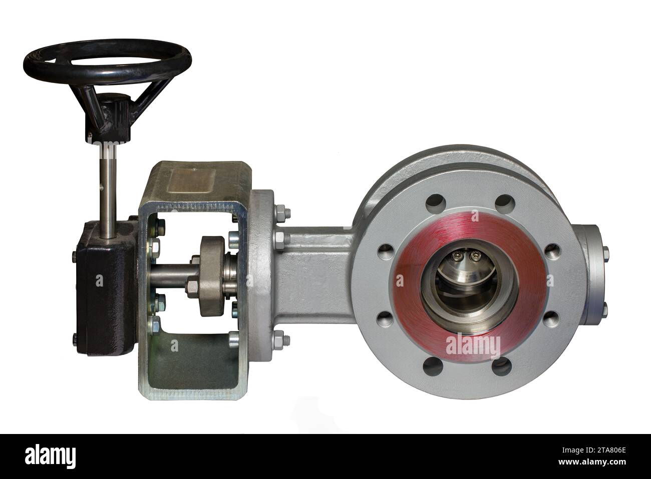 Butterfly valve with metal gate for closing and opening liquid ...