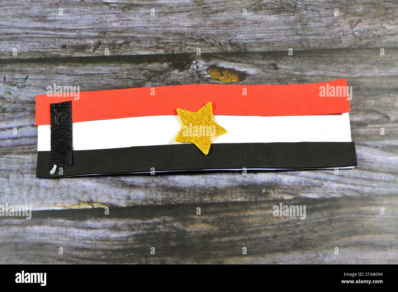 Egyptian flag colors and a star by glittered colorful Eva foam sheets ...