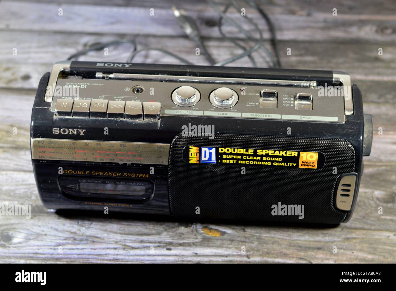 Cairo, Egypt, November 6 2023: Sony Radio Cassette Corder CFM-D1 ...