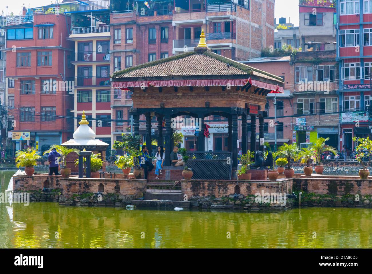 Patan, Lalitpur, Nepal - October 12, 2023 : Pimbahal Pukhu Pond Temple ...