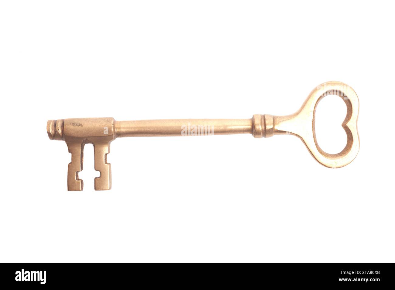 Vintage Key shape isolated on white background Stock Photo - Alamy