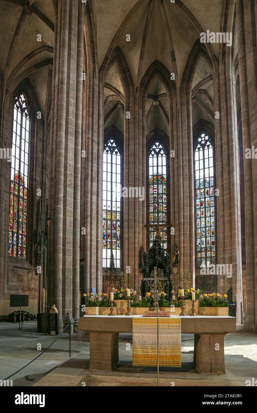 Nuremberg, Bavaria, Germany - April 30, 2023: Interior view of St ...