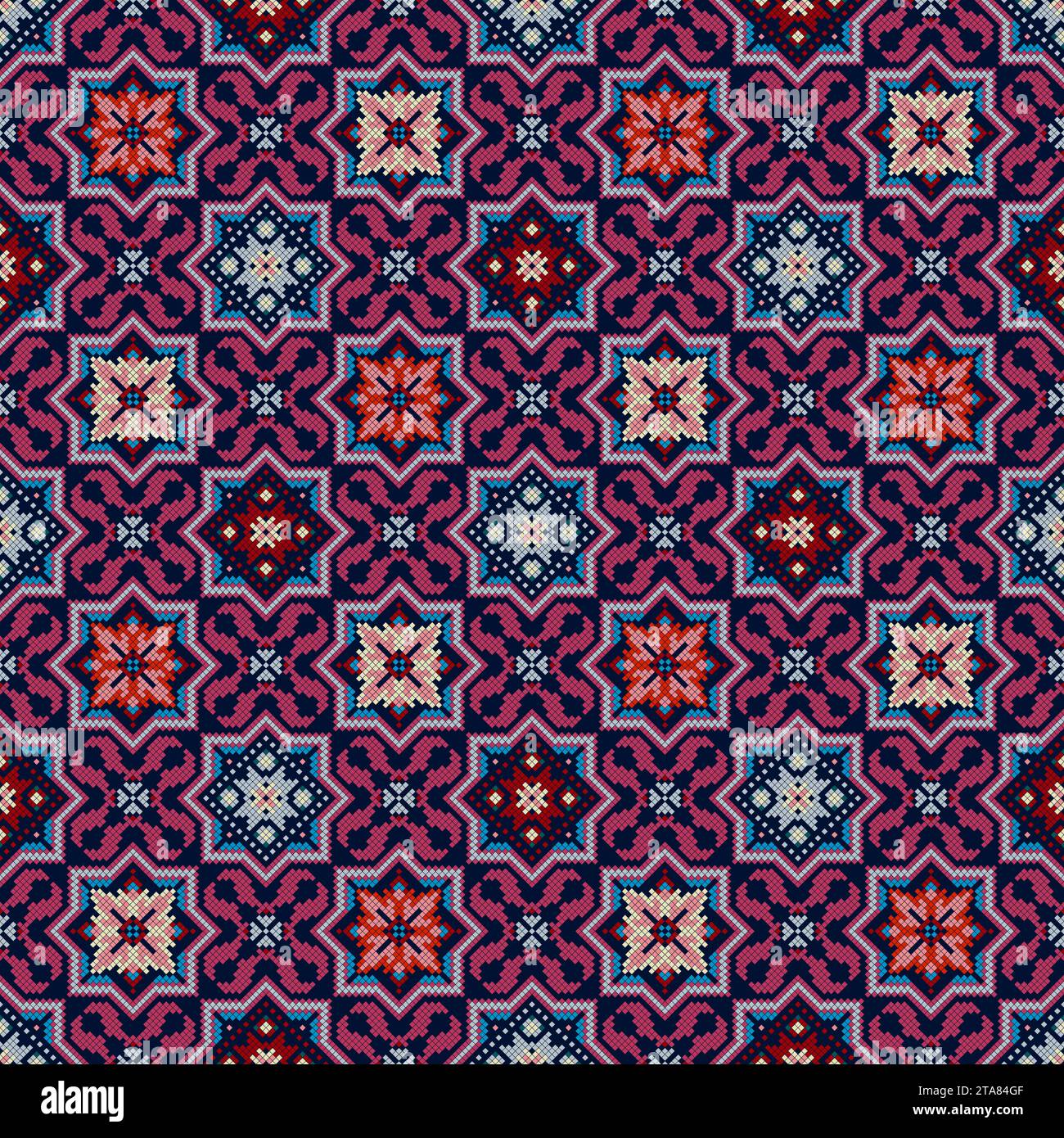 Traditional Georgian folk art embroidery vector pattern Stock Vector ...