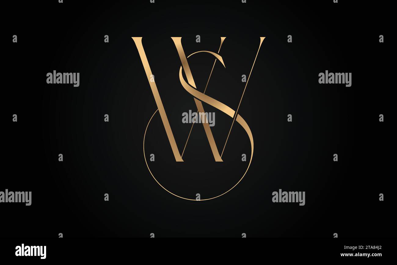 S w monogram Stock Vector Images - Alamy