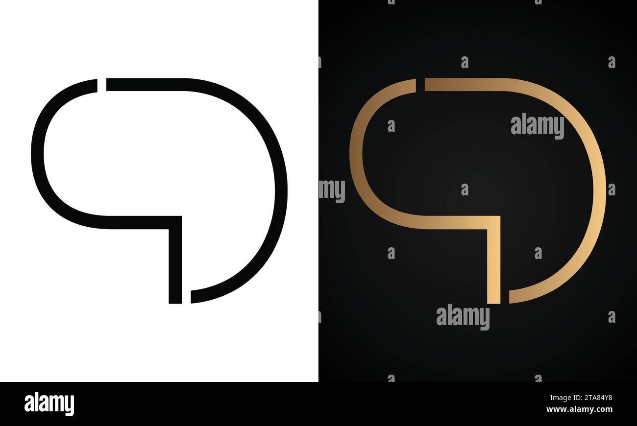 Luxury Initial DP or PD Monogram Text Letter Logo Design Stock Vector Image & Art - Alamy