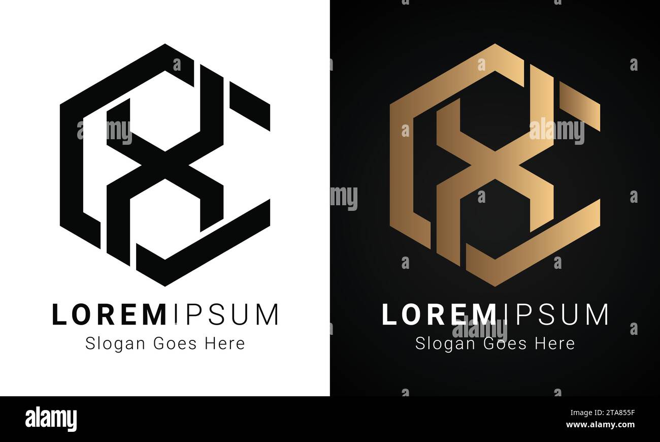 Luxury Initial XC or CX Monogram Text Letter Logo Design Stock Vector Image & Art - Alamy