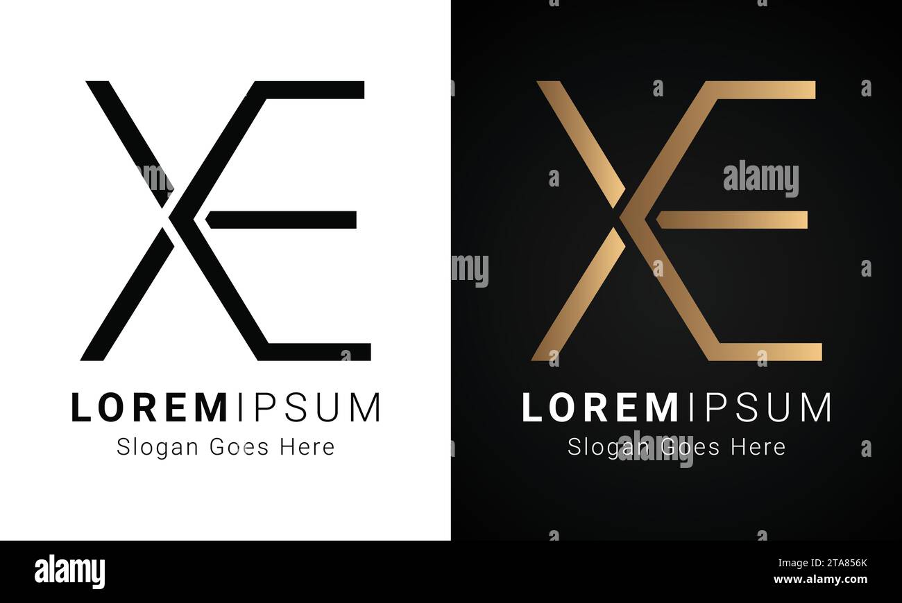 Letter x e logo Stock Vector Images - Alamy