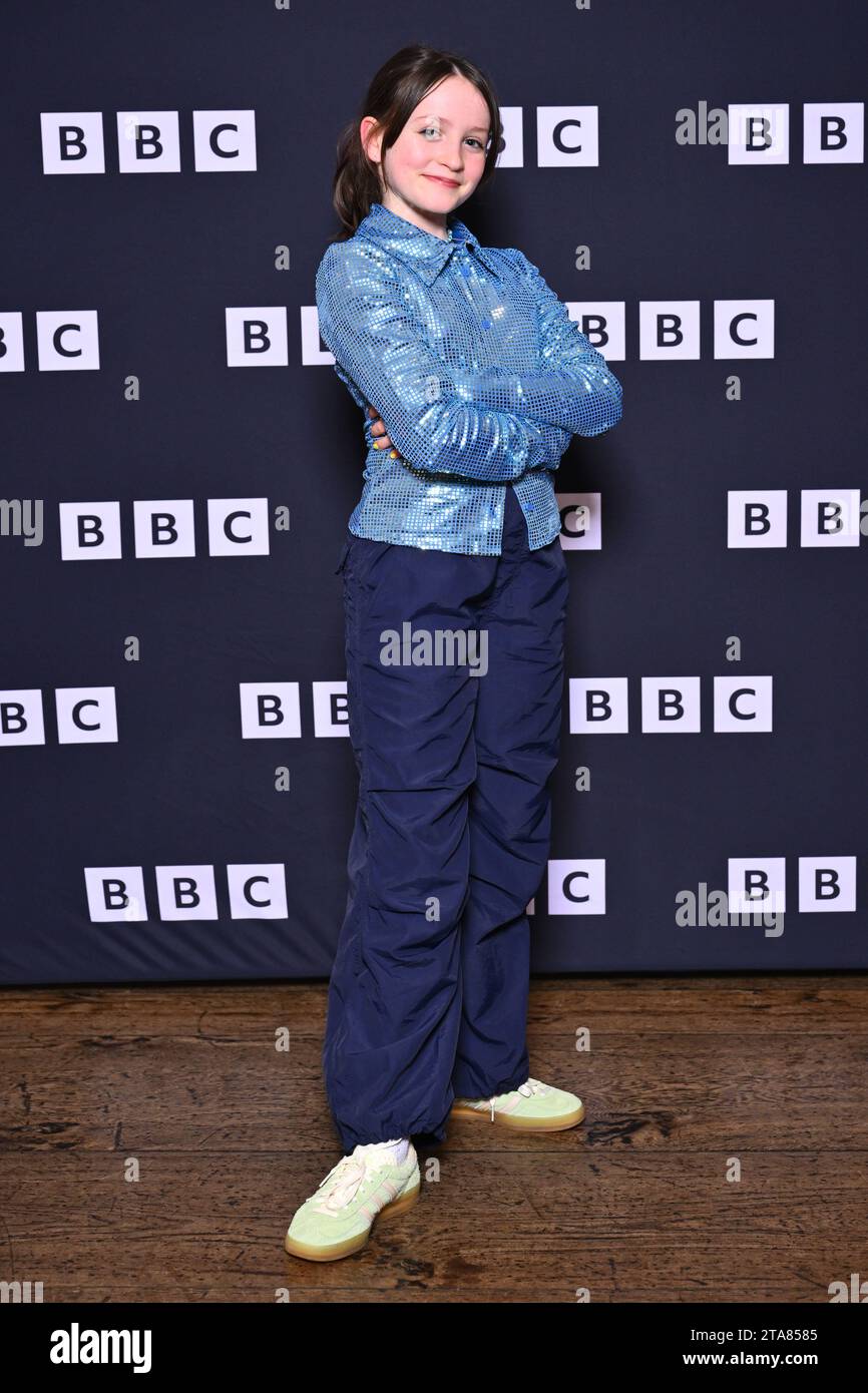 London, UK. 29 November 2023. Famous 5 cast member Flora Jacoby ...