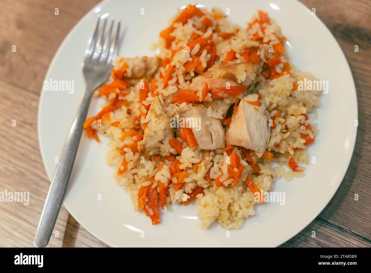 Authentic Uzbek Pilaf Plated and ServedA delicious and authentic Uzbek ...