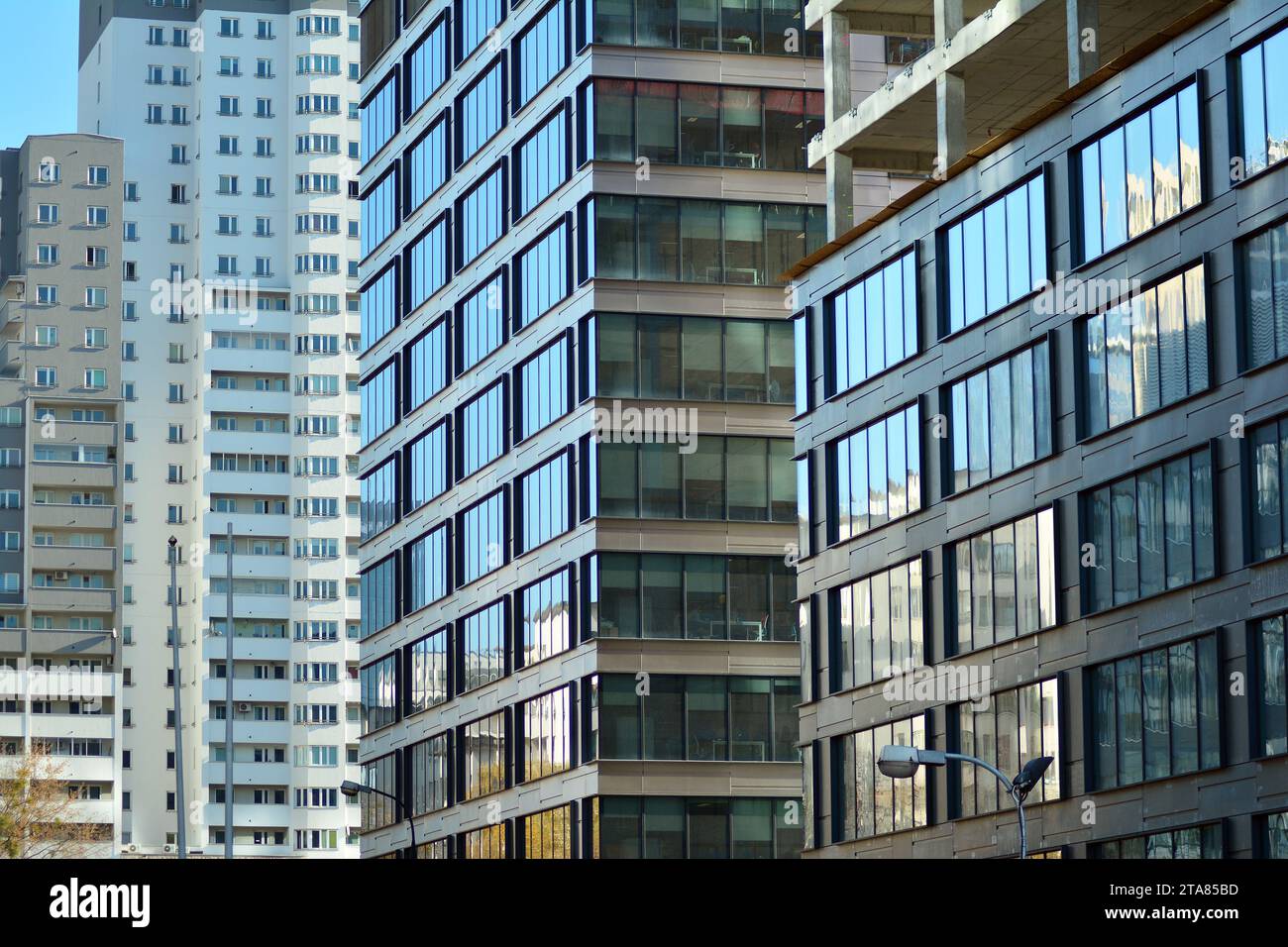 abstract, architectural detail, architecture, background, blue ...