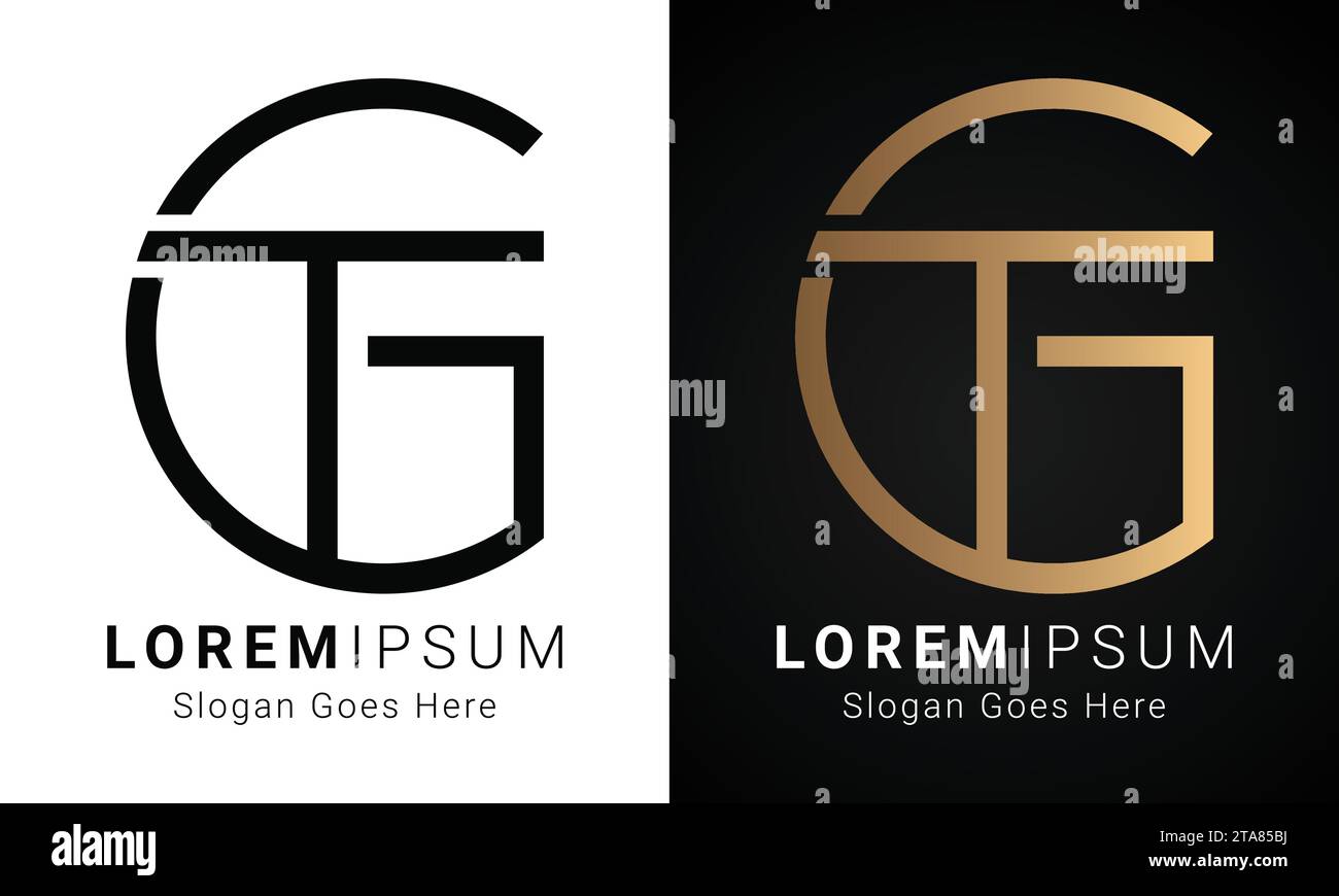 Gt initials logo hi-res stock photography and images - Alamy