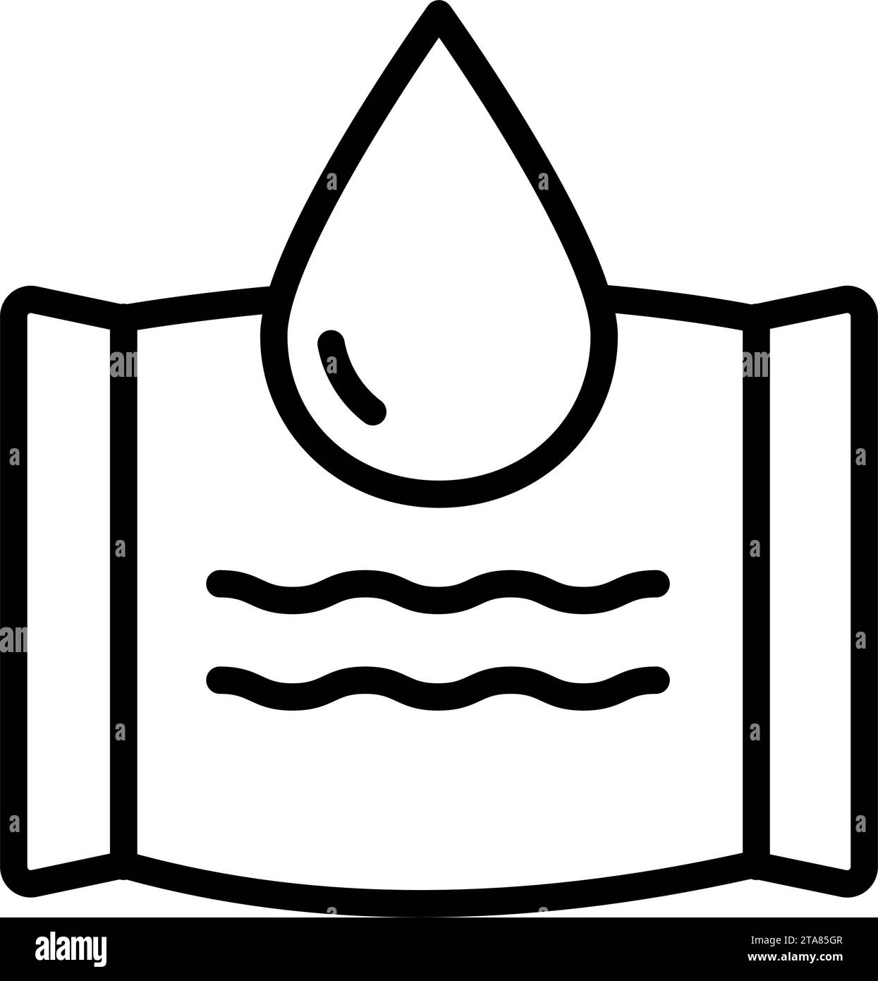 Wet wipes icon. Linear vector illustration from makeup collection ...