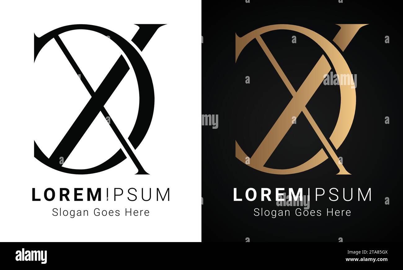 Luxury Initial XC or CX Monogram Text Letter Logo Design Stock Vector Image & Art - Alamy