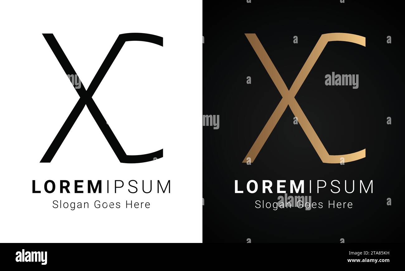 Luxury Initial XC or CX Monogram Text Letter Logo Design Stock Vector Image & Art - Alamy