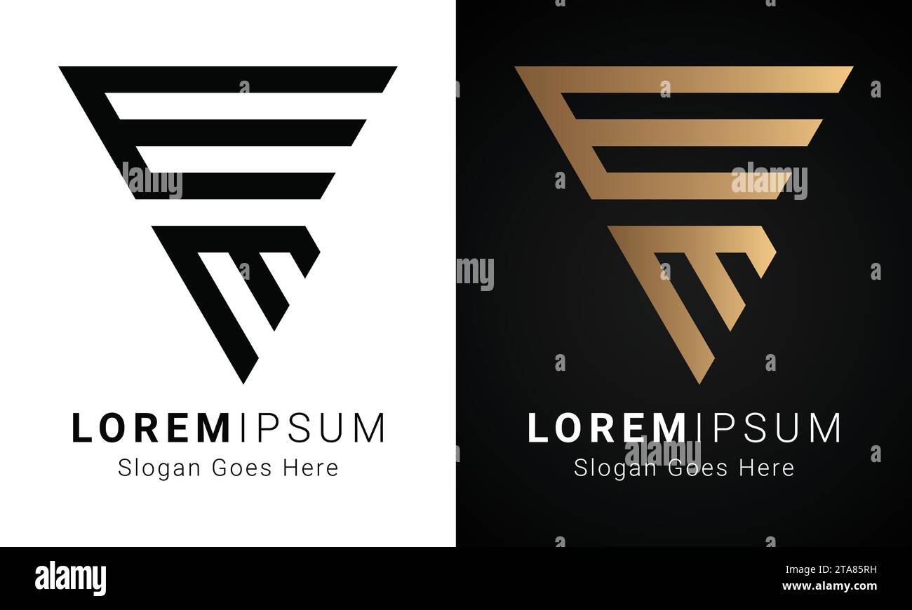 Em letter logo design hi-res stock photography and images - Alamy