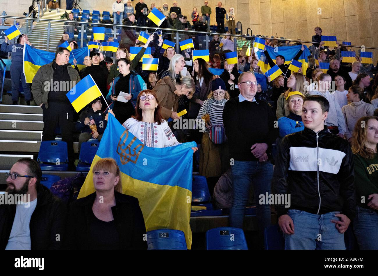 Ukrainian fans during the IHF World Womens Handball Championship match ...