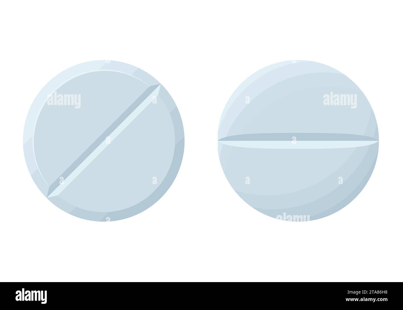 White medicine pills or tablets isolated on white background ...