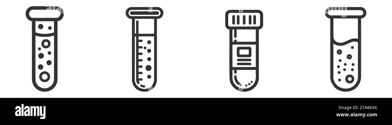 Flask Chemical Icon. Science Icon Set Vector Logo Symbol Stock Vector ...