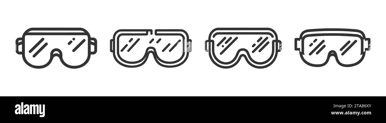 Science Goggles set, Protective Glasses collection , Plastic Goggles ...