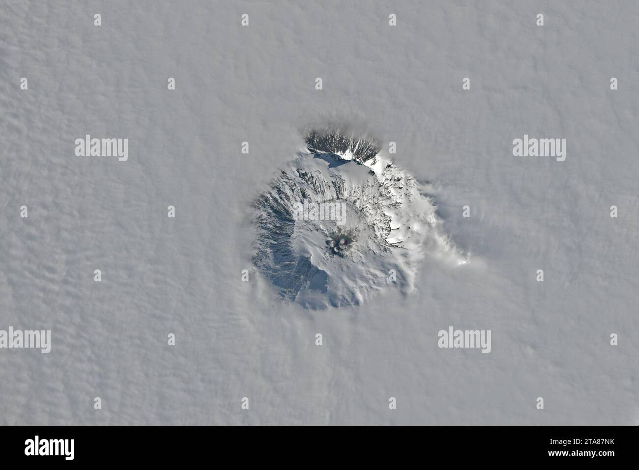 November 25, 2023 - Antarctica - The summit crater of Mount Erebus, the ...