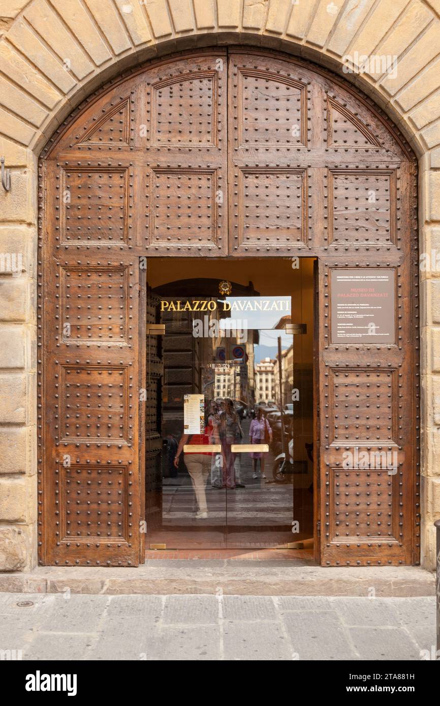 Palazzo Davanzati, Via Porta Rossa, Florence, Italie Stock Photo - Alamy